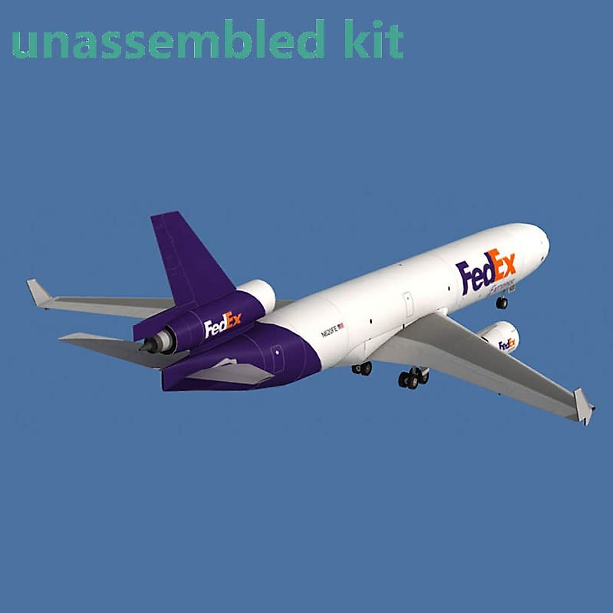 DBEIXIWEI 1:100 Scale FedEx MD-11 Air Plane 3D Paper Model Plane Paper Model Aircraft Unassembled Kit