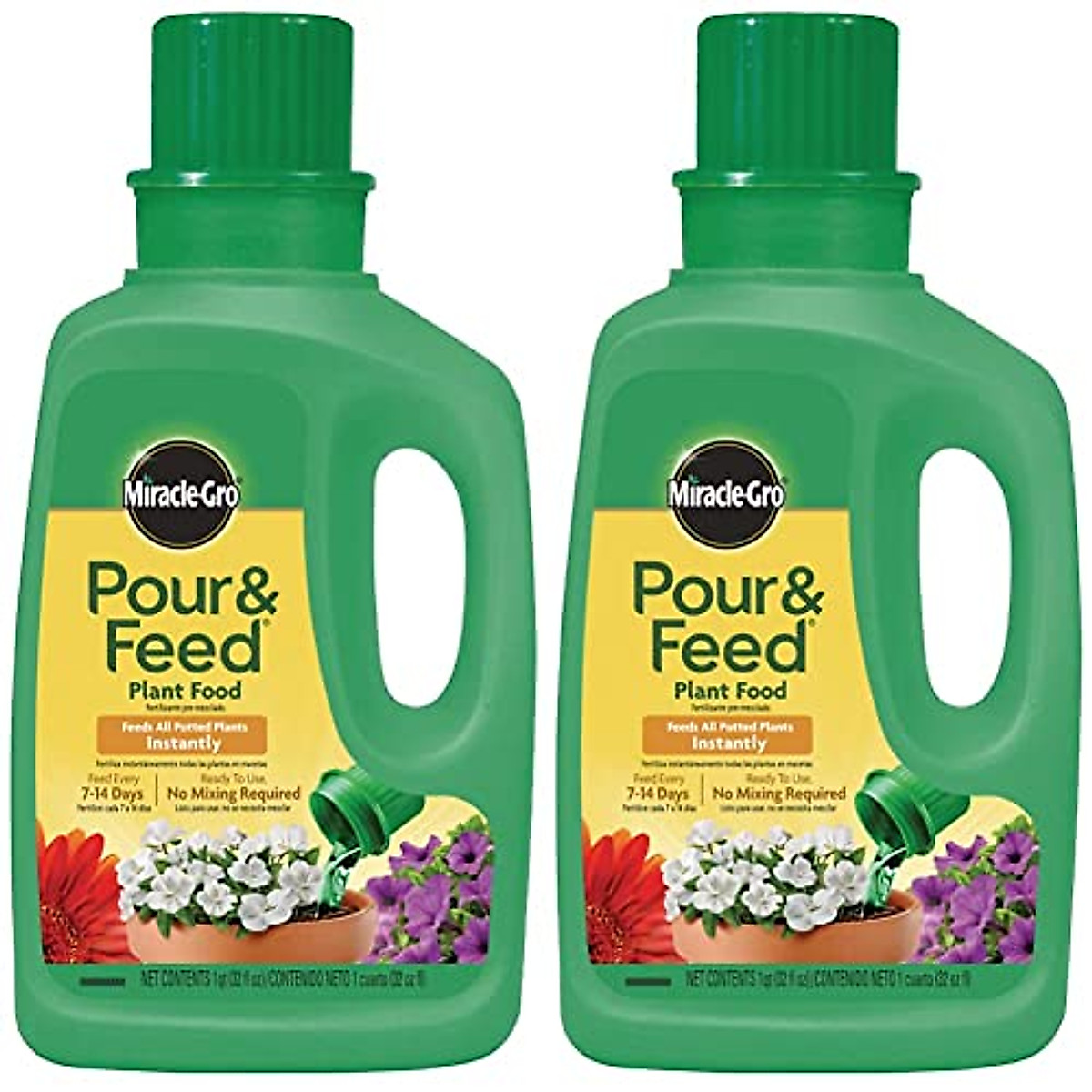 Miracle-Gro Pour & Feed Plant Food (Liquid), 32 fl. oz (Pack of 2)