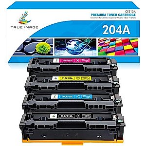 True Image Compatible Toner Cartridge Replacement for HP 204A CF510A Color Laserjet Pro MFP M180nw M154nw M180n M154a MFP M181fw CF511A CF512A CF513A (Black Cyan Yellow Magenta, 4-Pack)