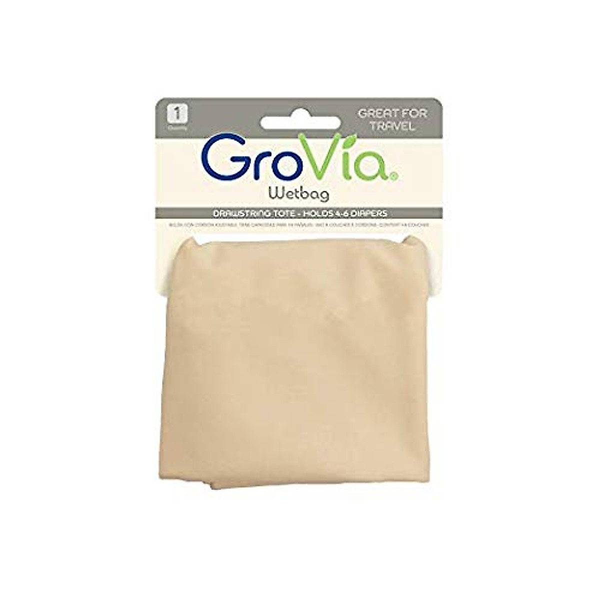 GroVia Reusable Zippered Wetbag for Baby Cloth Diapering and More (Marsala)