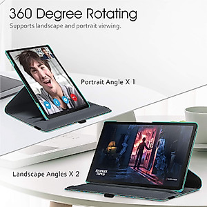 Fintie Rotating Case for Samsung Galaxy Tab S5e 10.5 2019 Model SM-T720/T725/T727, Premium PU Leather 360 Degree Swivel Stand Cover with Auto Sleep/Wake, Shades of Blue