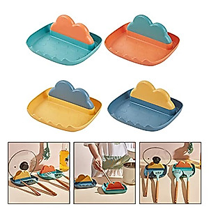 Hemoton 4pcs Pot Lid Racks Pot Lid Holders Cutting Board Holders Chopsticks Racks Utensils Lid Holder
