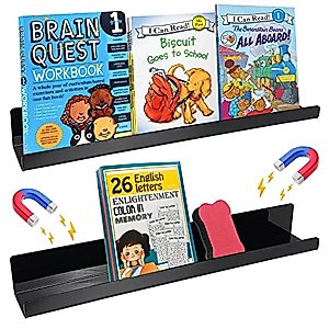 2 Pack Magnetic Book Shelf for Whiteboard, Strong Magnetic Shelf for Classroom