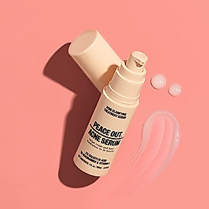 Peace Out Skincare Acne Serum. Daily Multi-Benefit Face Serum with 2% Salicylic Acid to Target Pimples, Zits, Blemishes and Breakouts, For Clearer-Looking Skin 1 fl oz
