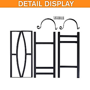 GREEN PARTY Firewood Rack with Kindling Holder, 3ft Heavy Duty Metal Firewood Holder, 30" Tall Indoor/Outdoor Log Rack Wood Holder for Fireplace Kindling Wood Storage and Wood Stove Accessories