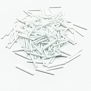 25mm 1" Czech Glass Seed Beads Tube Lined Bugle Beads Spacer Long Earrings Findings (White)