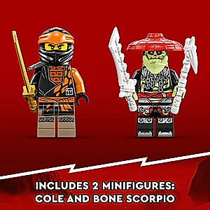LEGO NINJAGO Cole’s Earth Dragon EVO 71782, Upgradable Action Toy Figure for Boys and Girls with Battle Scorpion Creature and 2 Minifigures, 2023 Playset