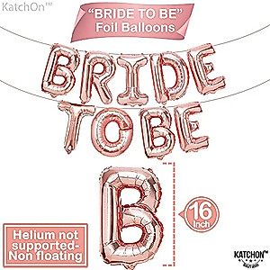 KatchOn, Rose Gold Bride To Be Balloons - 32 Inch Diamond Ring Balloon, Rose Gold Bride Balloons and Heart Balloons | Bachelorette Party Decorations | Bridal Shower Decorations | Bachelorette Balloons