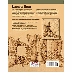 Great Book of Woodburning: Pyrography Techniques, Patterns and Projects for all Skill Levels (Fox Chapel Publishing) 30 Original, Traceable Designs and Step-by-Step Instructions from Lora S. Irish