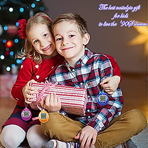 SAFSOU 3 Pieces of Virtual Electronic Digital pet Keychain Keychain Electronic pet Nostalgic Virtual Digital pet Retro Handheld pet Machine (3 Pieces, Rose red Yellow Blue)