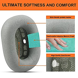 Upgrade Replacement Ear Cushions for Apple AirPods Max Headphone, Protein Leather Memory Foam Earpads with Excellent Noise Isolation (Green)