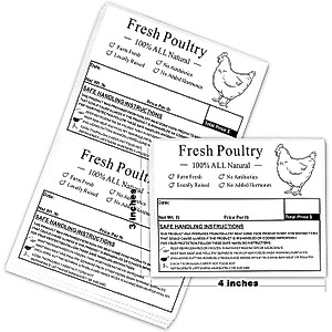 Poultry Shrink Bags 13"x18" 50Pack Clear Poultry Heat Shrink Wrap BPA Free Freezer with 50 Zip Ties,50PCS Freezer Labels and a Silicone Straw for Chickens,Rabbits