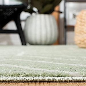 SAFAVIEH Adirondack Collection 6' Square Sage/Ivory ADR241Y Modern Geometric Non-Shedding Living Room Dining Bedroom Area Rug