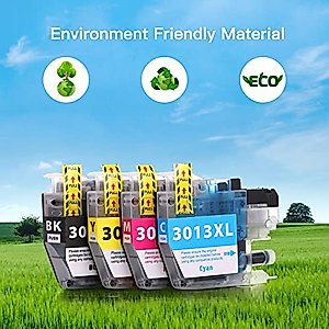LC3013 8PCS High Yield Compatible Page Yield Up to 800 Pages for Brother LC3013 Ink Cartridges Compatible with MFC-J491DW MFC-J497DW MFC-J690DW MFC-J895DW Inkjet Printer(2Black,2Cyan,2Magenta,2Yellow)