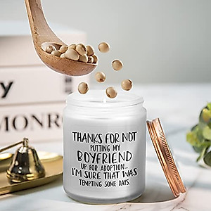 Gifts for Boyfriends Mom - Women Funny Gifts for Mother in Law, Birthday Gift Mothers Day Christmas&Thanksgiving Day Gifts for Boyfriend's Mom, Dad Boyfriend's Family Presents Lavender Candle