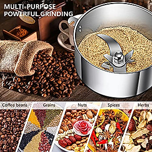 Grain Mill 150g High Speed Food Electric Stainless Steel Grinder Mill Seeds Flour Nut Pill Wheat Corn Herbs Spices & Seasonings Grinder Dry Grain Powder Machine