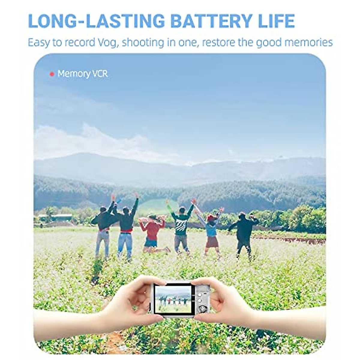 Digital Camera for Teens, 4K 48MP Ultra HD Point and Shoot Camera, 2.7in LCD Rechargeable Students Compact Camera with 8X Digital Zoom, Mini Vlogging Cameras Gift for Kids Beginner (Silver)