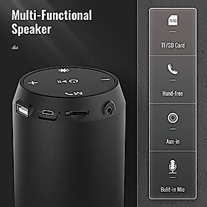 ELEHOT Direct Bluetooth Speakers Portable Wireless Speaker with True Wireless Stereo and Dual Pairing Stereo Loud Volume Color Change Mode (Blue)