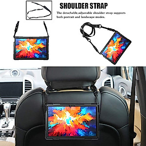 Junfire Shockproof Case for Lenovo Tab P11 Plus/P11 (2021/2020), Lenovo Tab P11 Plus/P11 Heavy Duty Rugged Case 11 inch with Hand Strap Kickstand Shoulder Belt for TB-J606F/TB-J606X/TB-J616F-Black