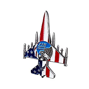 US Air Force F-16 Fighting Falcon Challenge Coin Military Aircraft Shaped Airman Gift
