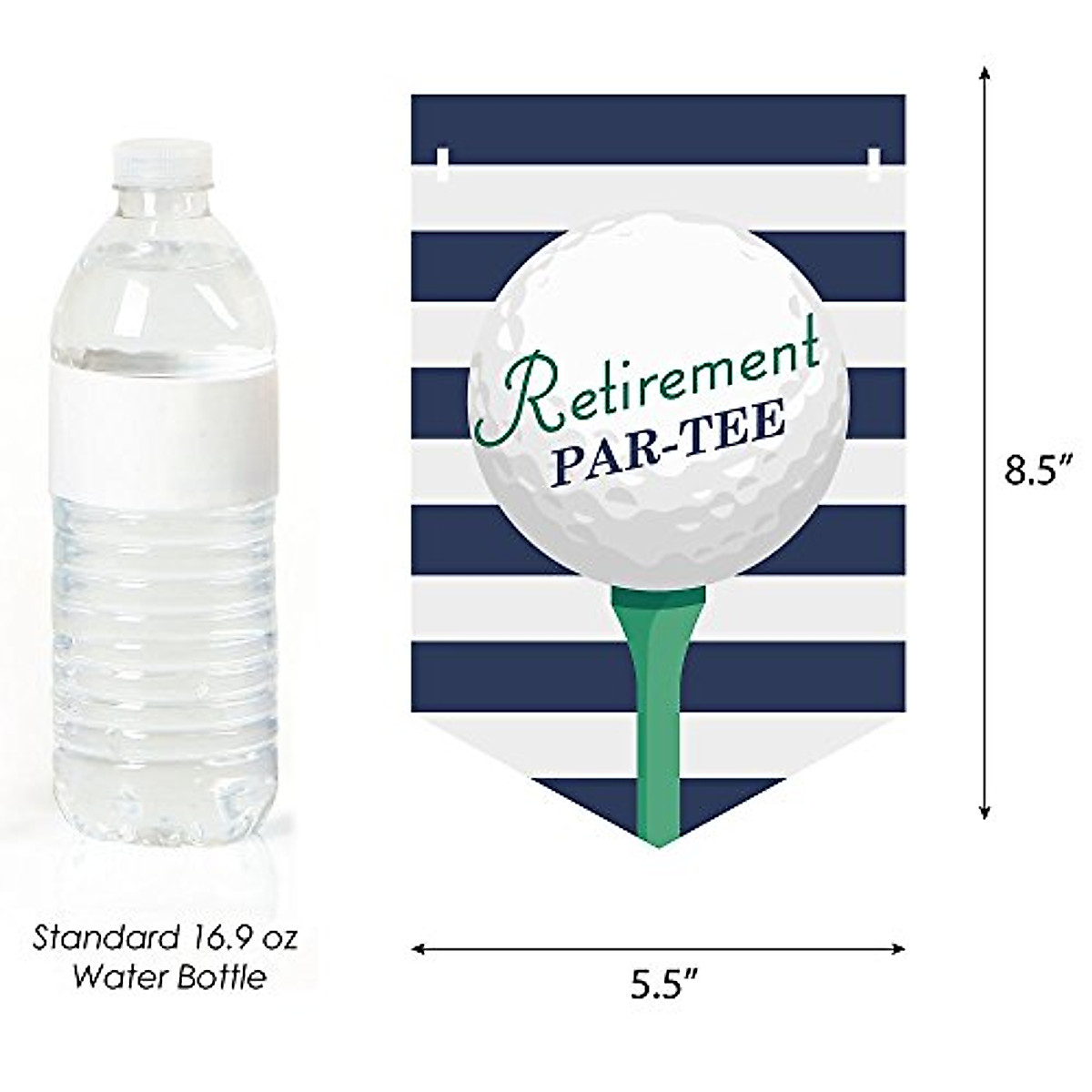 Big Dot of Happiness Par-Tee Time - Golf - Retirement Party Bunting Banner - Golf Party Decorations - Happy Retirement