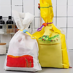 6 Food Bag Sealing Clips, Mixed Colors, Silicone Food Bag Sealing Tape, Reusable and Adjustable Clip Sealer, Suitable for Various Plastic Bags, Thread Bags, and Rice Bags.