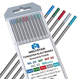 Meltstar TIG Welding Tungsten Electrodes Combination Settings Thoriated Pure Cerium Lanthanated Rare Earth blend Tungsten Electrodes MIX3/32 * 7