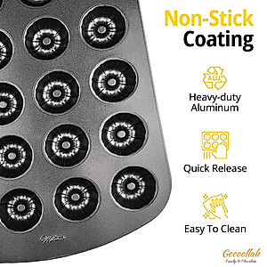 Wilton Mini Fluted Tube Pan – 24-Cavity Cake Pan – Easy To Use Cupcake Pan for Unique Baking Goods – Durable and Reliable Steel Pan with Non-Stick Coating – 16.5 x 10.5 inches