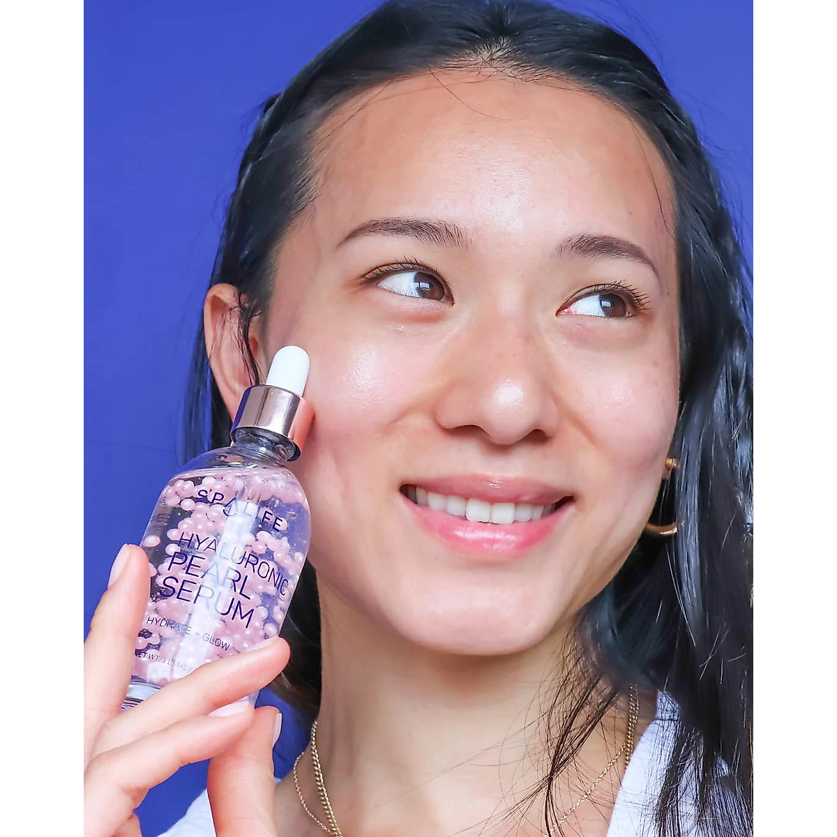 Spa Life Face Serum: Hyaluronic Acid Serum 100 ml (3.7 oz) - Smoothing & Hydrating Daily - Targets Dryness, Fine Lines, & Wrinkles - Helps Plump Skin, Dissolving Pearl Capsules for Instant Luminosity