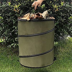 Mvude Garden Waste Bag Rubbish Refuse Sacks Portable Foldable Garbage Handles for Outdoor Garden Trash Bag Can