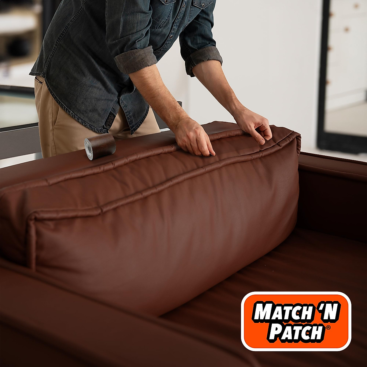 Match 'N Patch Realistic Brown Leather Repair Tape