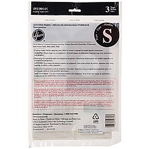 HOOVER Type S Bag (3-Pack), 4010064S,White