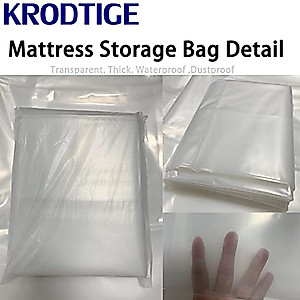 Krodtige Crib Mattress Storage Bag,4 Mil Heavy Duty Crib Mattress Plastic Bag for Moving, Renovating and Storage Applications-Protect & Preserve Your Crib Mattress (No Vent-Hole,1 Pack)