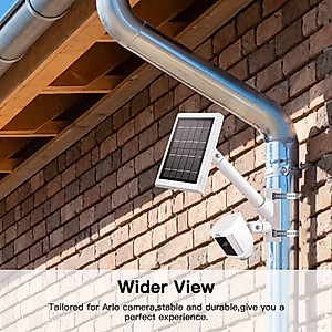 2-in-1 Pole Mounting Bracket for Stick Up Cam ProSolar Panel, Spotlight Cam Battery and Stick Up Cam Battery Outdoor Mount Accessories for Ring Solar Panel (White, not Apply to Spotlight Cam Pro/Plus)