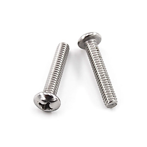 eivvia 50Pcs 1/4-20 UNC× 1/2"3/4" 7/8"1" 1-3/8"Stainless Steel 304 Cross pan Head Combination Screw