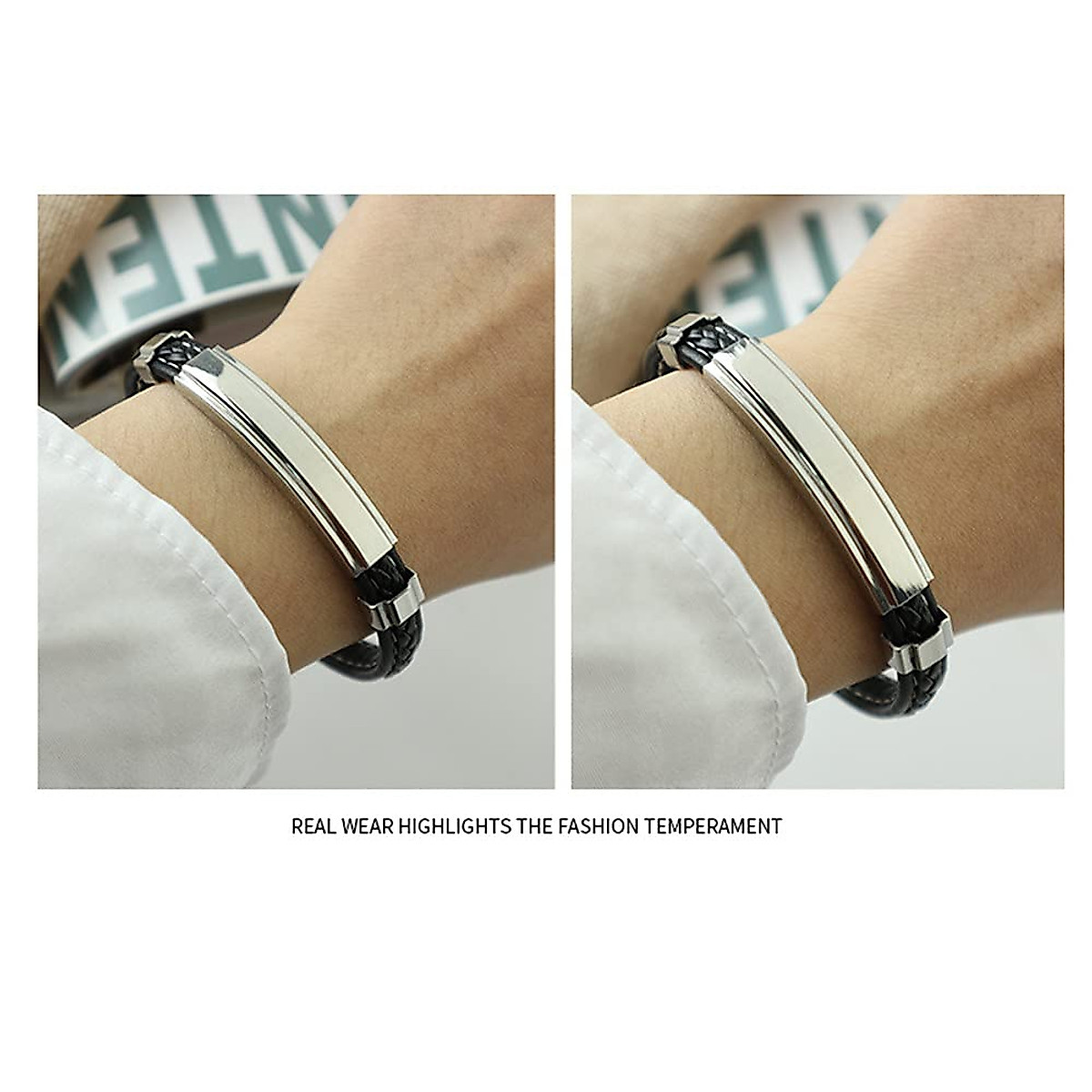 ZKXXJ WWJD HWLF Bracelets for Men Women,Adjustable Leather Bracelet What Would Jesus Do?He Would Love First,Inspirational Reminder Religious Jewelry Gift for Him Her,Step Edge