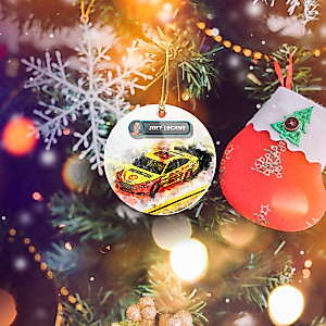 Ornament Joey Clear Logano Memorial Xmas Tree Acrylic Christmas Ornaments Keepsake Home Decor White