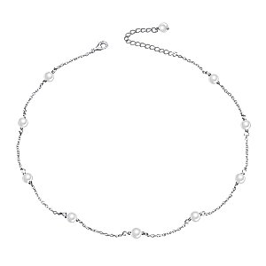 S925 Sterling Silver Choker Shell Pearl Beads Clavicle Short Pendant Necklace for Women Jewelry