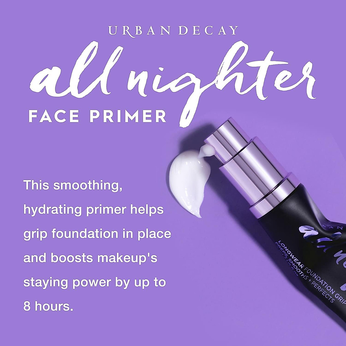 Urban Decay All Nighter Longwear Face Primer - Lightweight, Long-Lasting Formula - Locks Foundation in Place, Smooths & Hydrates Skin - 1.0 fl. oz