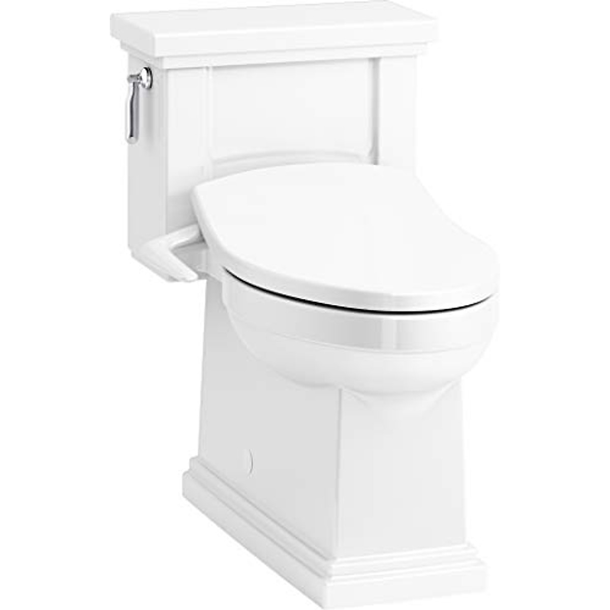 KOHLER K-5724-0 Puretide Bidet Toliet Seat, Elongated Manual Non Electric Bidet with Adjusting Spray Pressure and Position, White Quiet-Close Lid