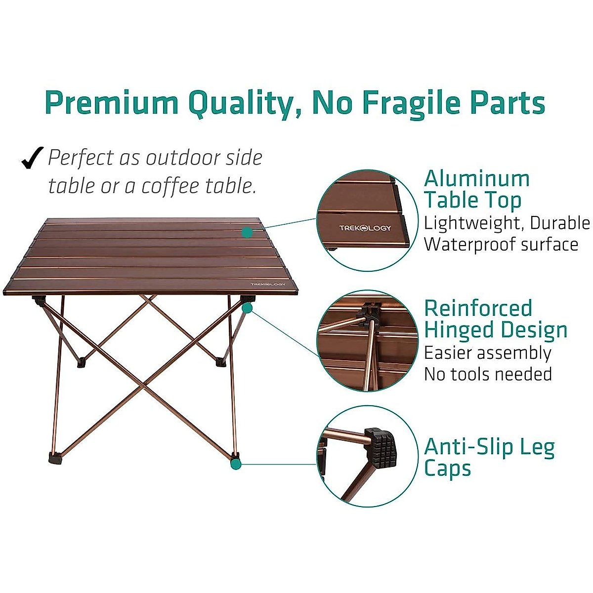 Folding Camping Table That Fold Up Lightweight, Small Camp Table, Foldable Beach Table for Sand Foldable Table Camping, Side Table, Portable Mini Camping Table Folding, Backpacking Table Ultralight