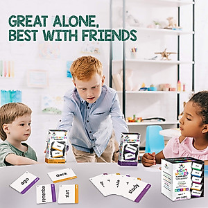 Star Right 600 Sight Word Flash Cards & Flashcard Games Set - 300 Hole Punched Flash Cards - 30 Fun Flashcard Games - 5 Binder Rings - for Ages 3 & Up - Pre-K, Kindergarten, 1st, 2nd, & 3rd Grade