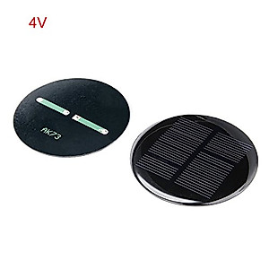 uxcell® 5Pcs 4V 80mA Poly Mini Round Solar Cell Panel Module DIY for Light Toys Charger 73mm Diameter