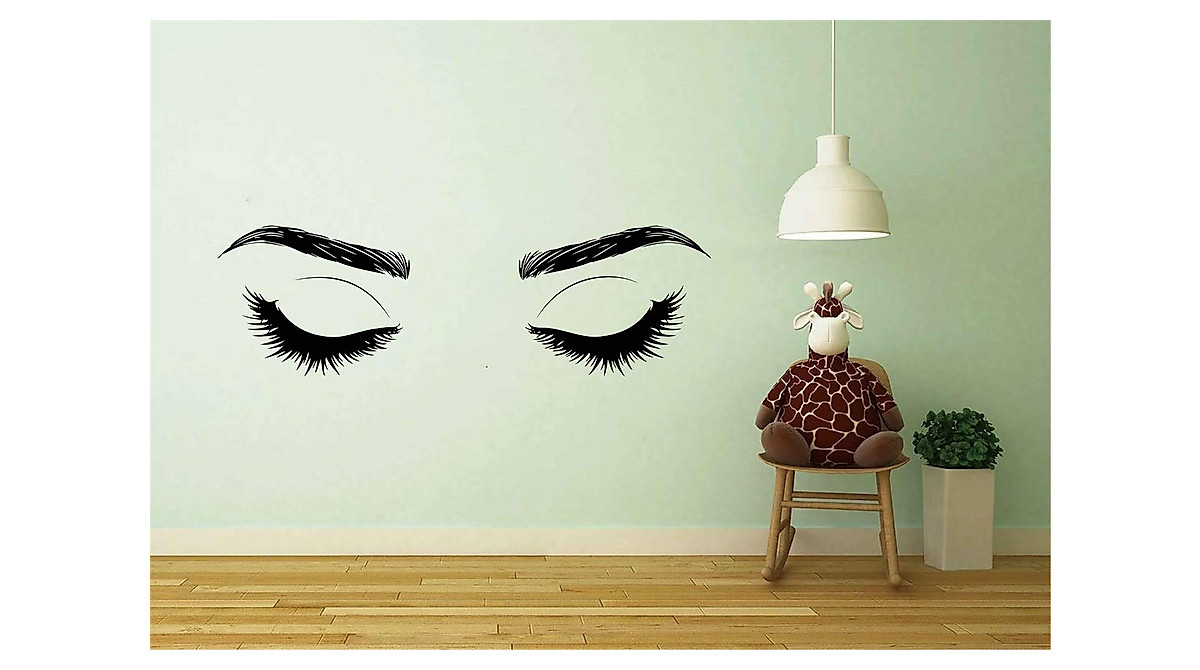 Eyelashes Wall Decal for Beauty Salons & Studios