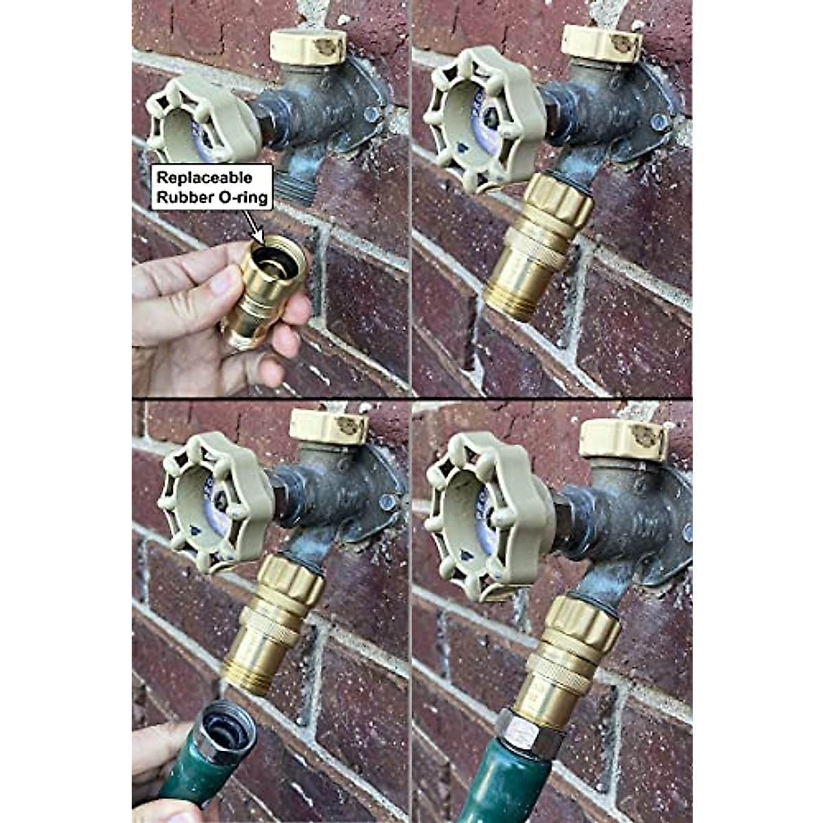 Heavy Duty 25 psi Water Pressure Regulator 3/4 inch Hose Thread Drip Irrigation System Pressure Reducer, Lead-Free Brass