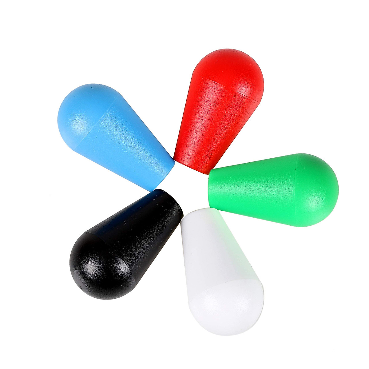 MYMIQEY 2X Arcade Joystick Bat Top American Type Oval Head Handle Knob for Replacement 2 Players Arcade Joystick DIY Kit MAME Jamma Parts Pac Man Arcade1up Cabinet (Red & Black)