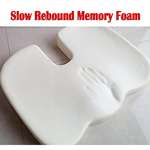 Easy-you Office Chair Black Seat Cushion, Memory Foam Seat Cushion for Long Sitting Hours on Office & Home Chair