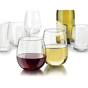 Libbey Vina Stemless Wine Glasses, Set of 16