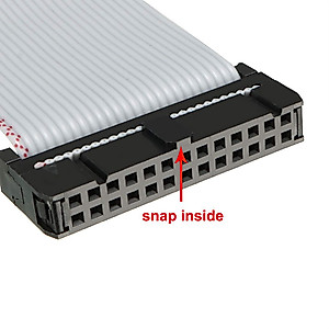 uxcell IDC Gray Wire Flat Ribbon Cable 26 Pins 128cm Length 2.54mm Pitch Type-B