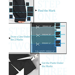 Safort 28" 30" 32" 34" Inseam Regular Tall Bootcut Yoga Pants, 4 Pockets, UPF50+, 31 Inseam, Black, XXXL